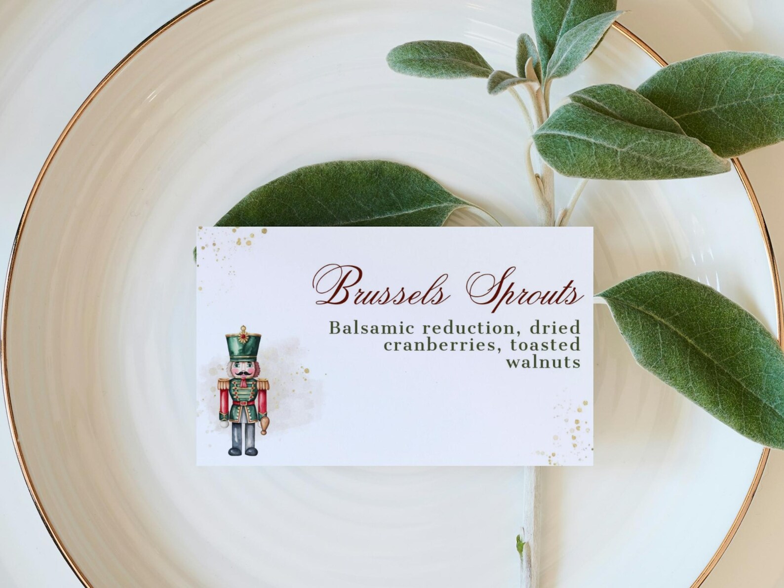Christmas Buffet Card Template, Printable Holiday Buffet Card ...