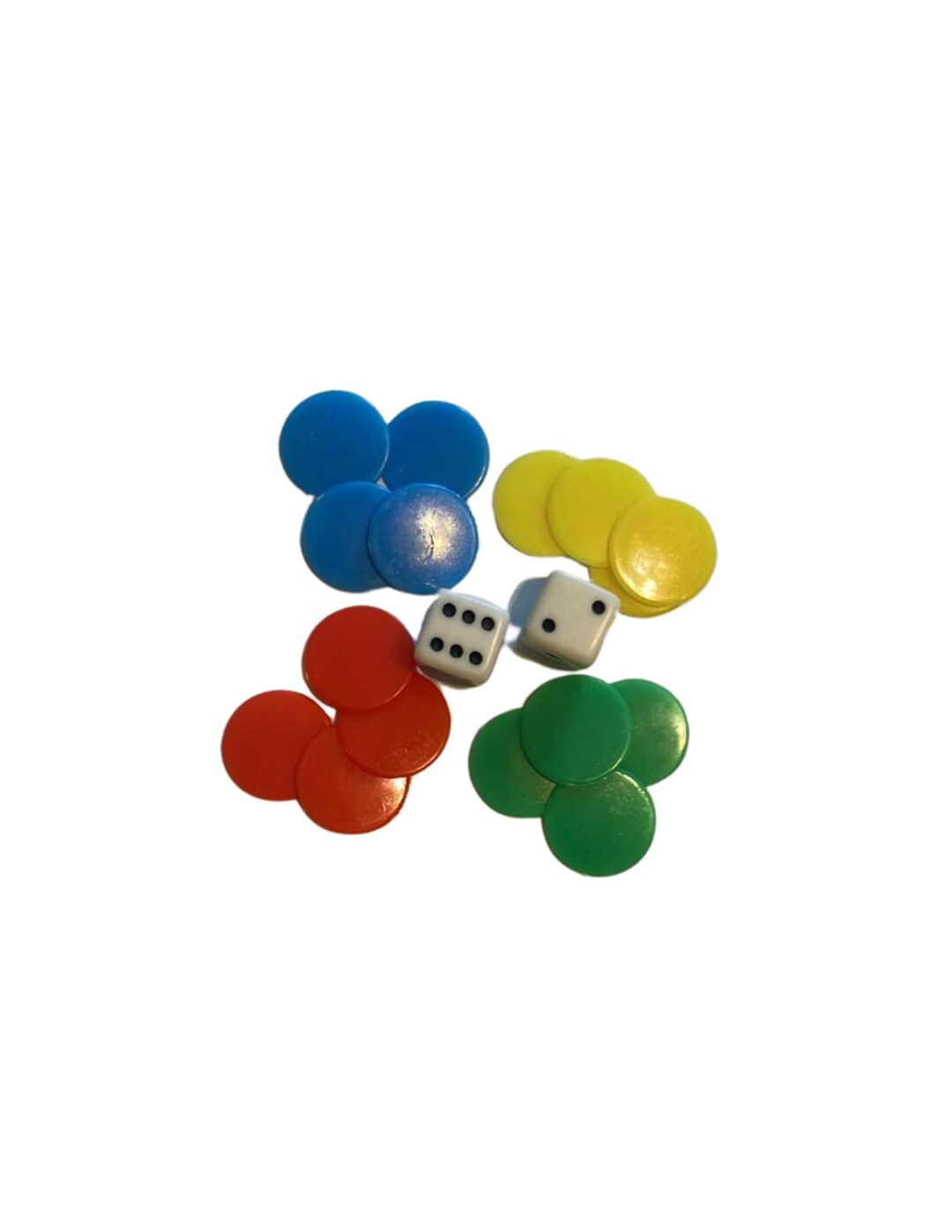 Colorful Ludo Tokens With 2 Dice – Replacement Game Pieces Set for ...