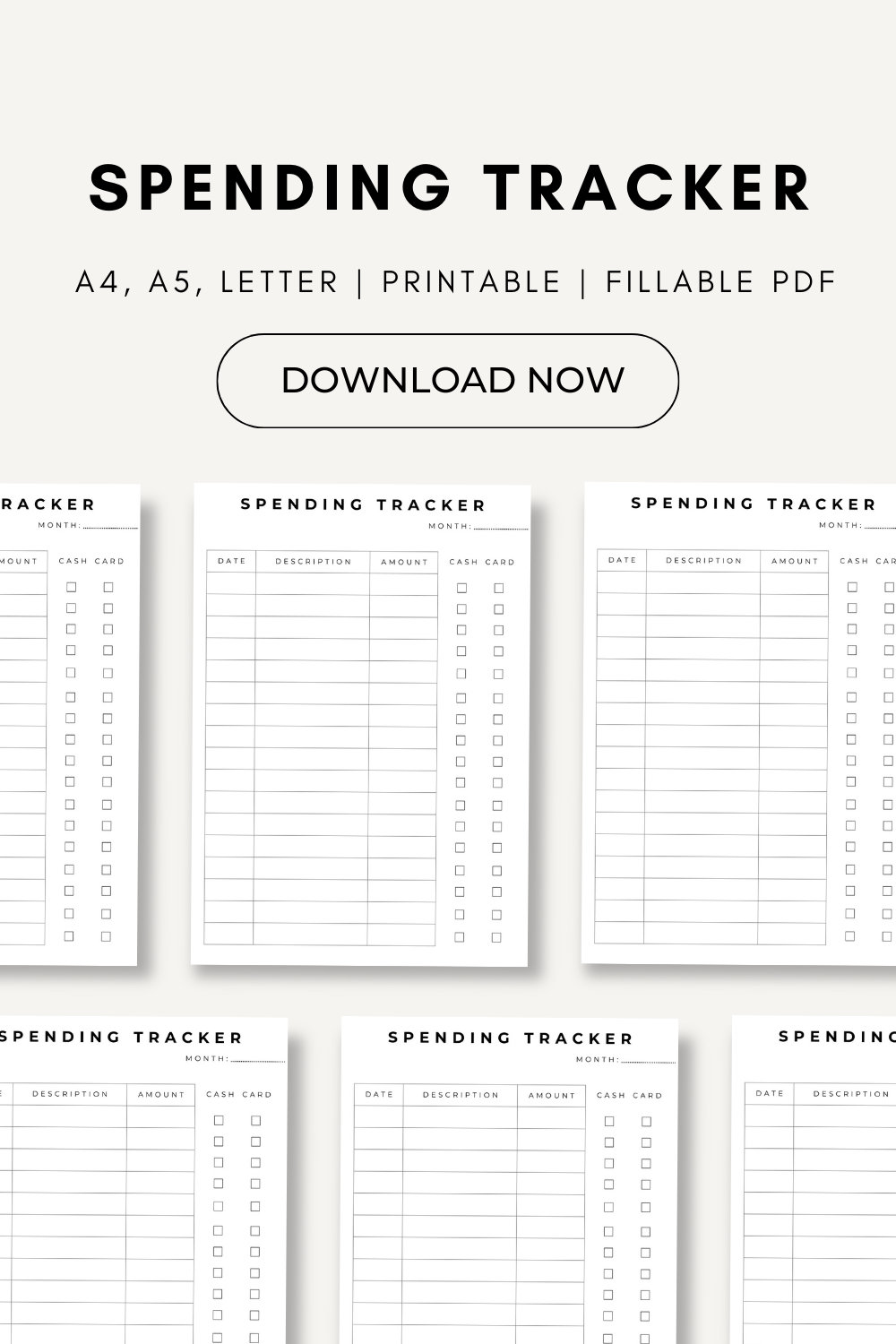 Smart Spending Trackerprintable Budget Template & Financial Planner A4 ...