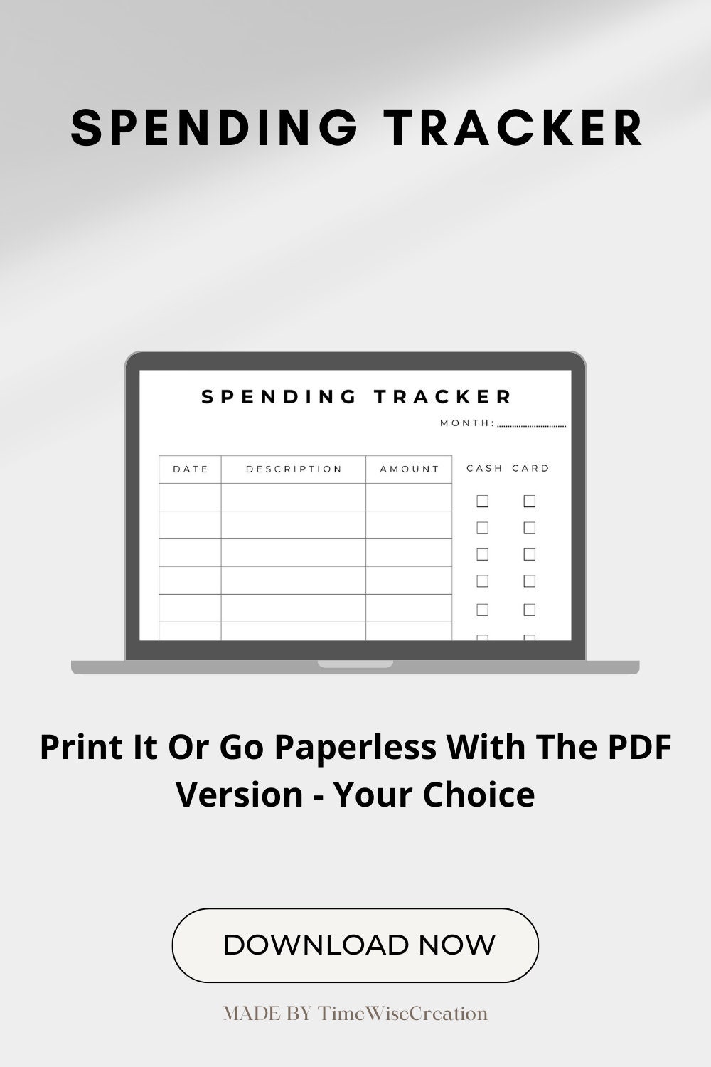 Smart Spending Trackerprintable Budget Template & Financial Planner A4 ...