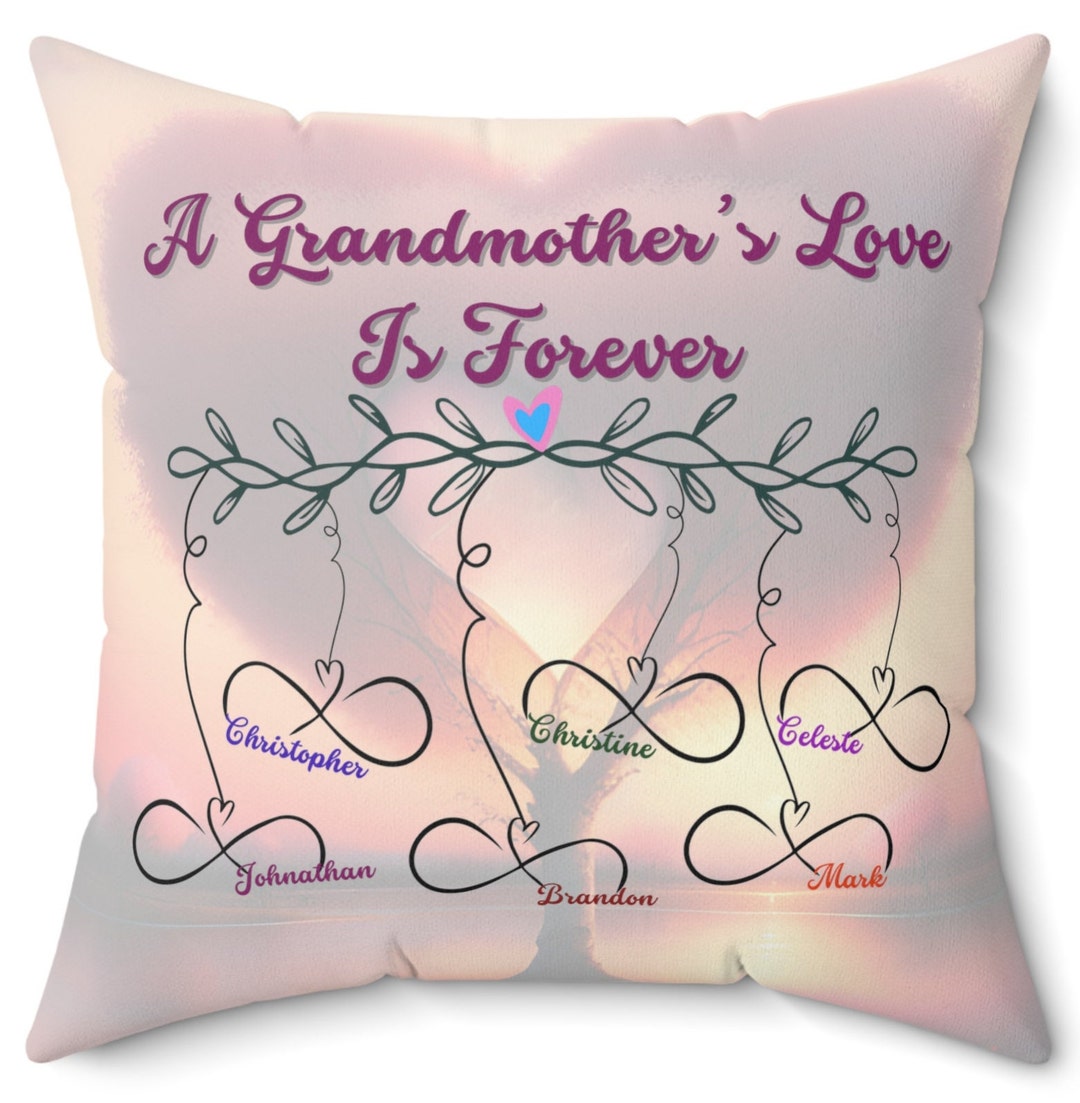 Grandmother's Love, Infinity Symbol, Grandkids, Grandma, Pillow - Etsy