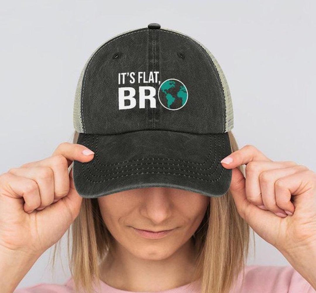 Flat Earth Hat, It's Flat Bro, Flat Earther, Ice Wall, Antarctica - Etsy