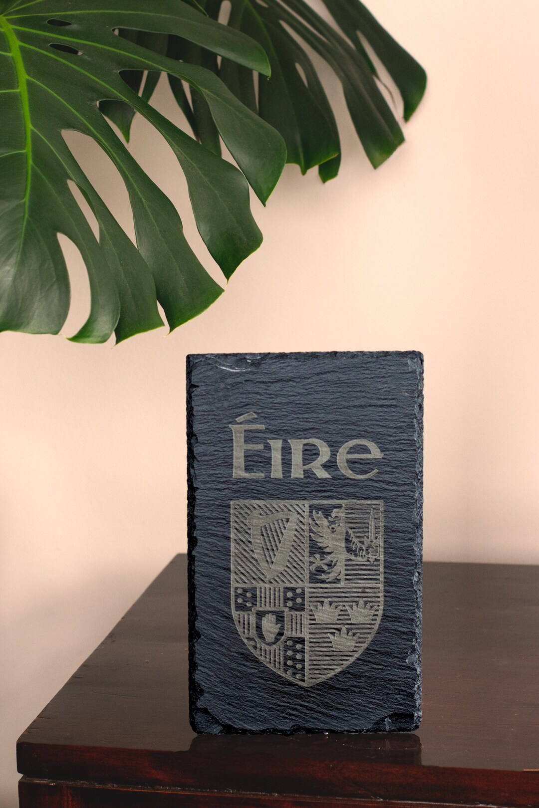Ireland Coat of Arms Natural Slate Sign | Wall or Table Top Decor ...