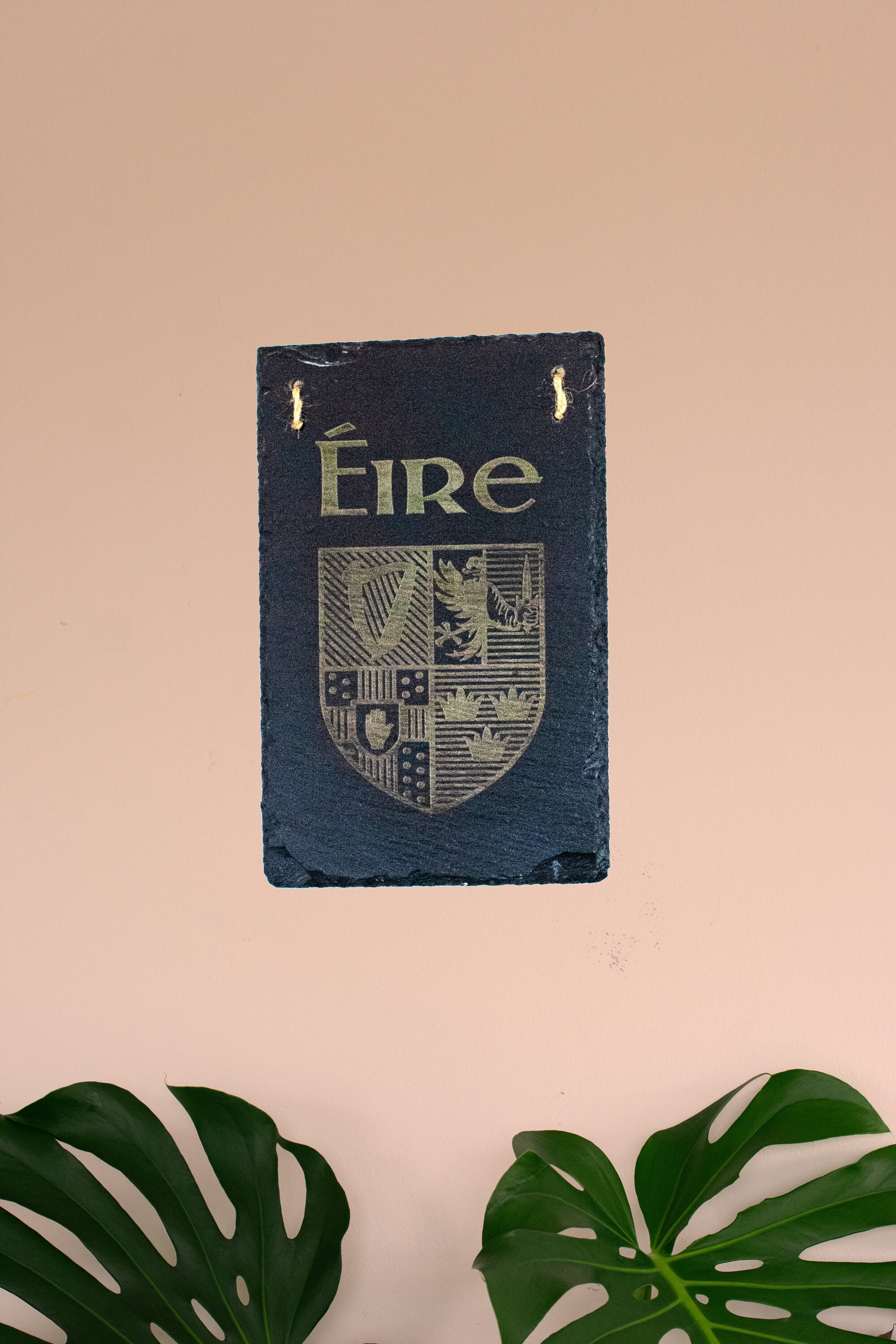 Ireland Coat of Arms Natural Slate Sign | Wall or Table Top Decor ...