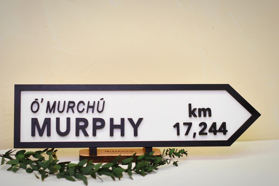 Personalised Vintage Irish Road Sign | Custom Irish County Sign ...