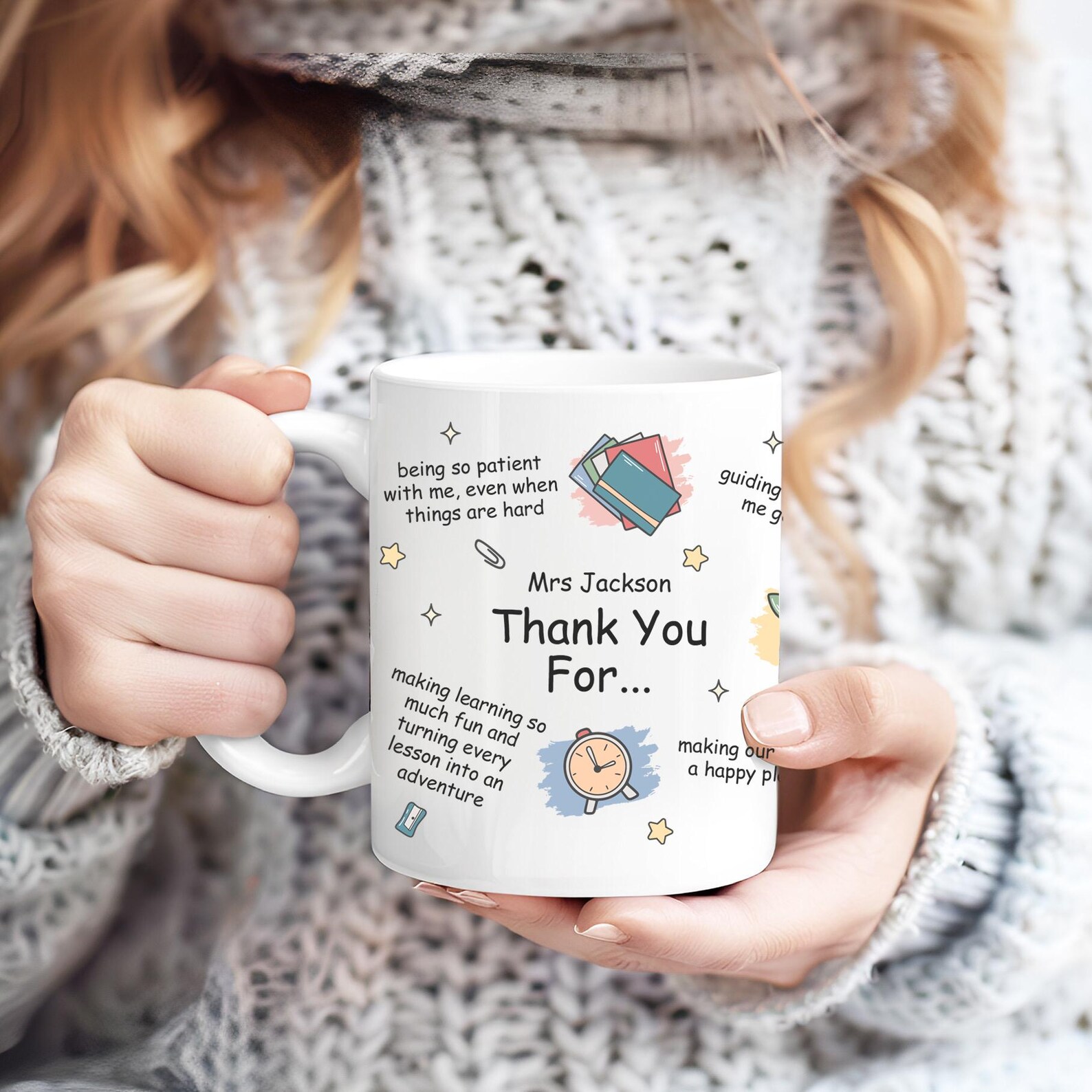 Personalized Thank You Teacher Mug, Teacher Appreciation Gift, Back to ...