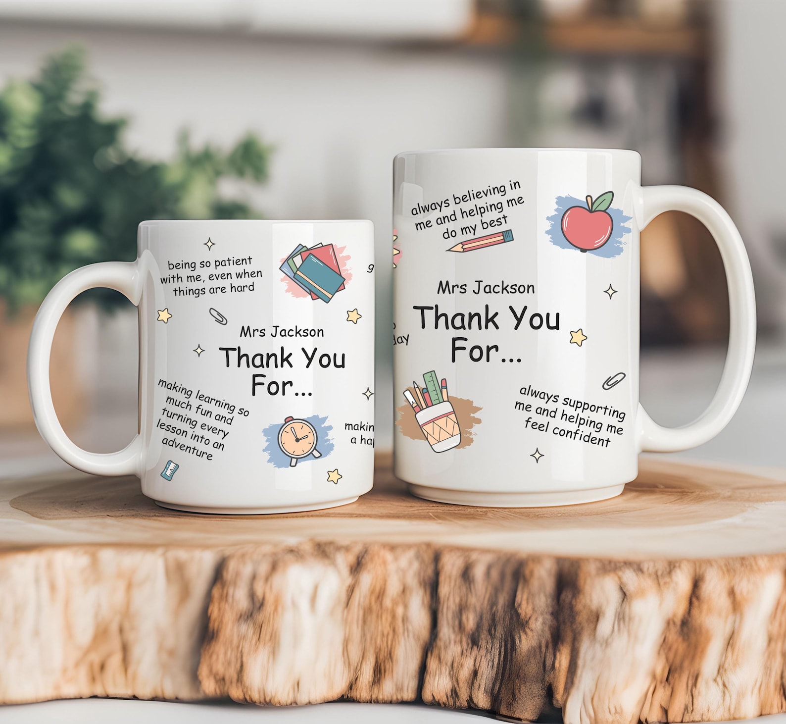Personalized Thank You Teacher Mug, Teacher Appreciation Gift, Back to ...