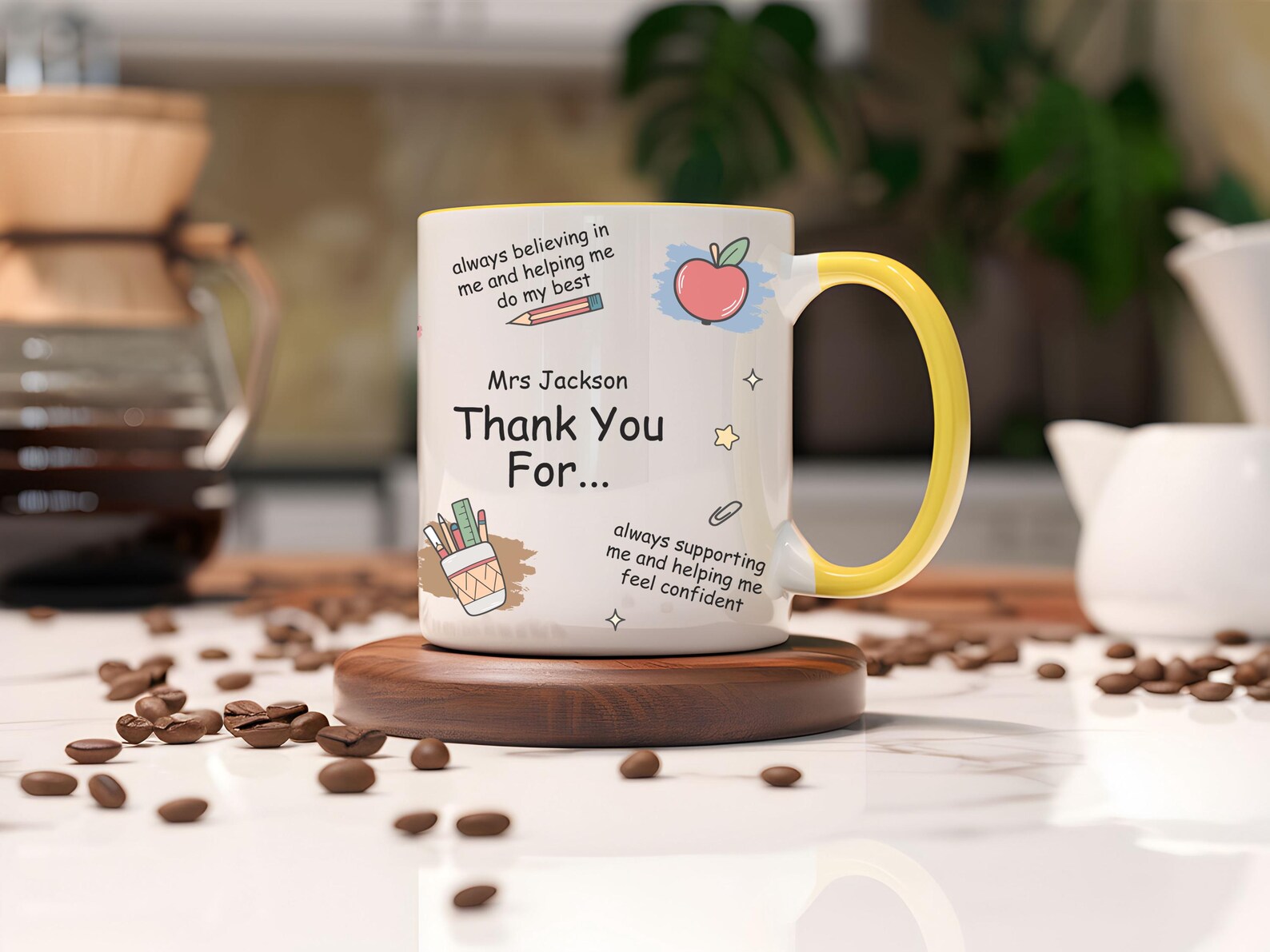Personalized Thank You Teacher Mug, Teacher Appreciation Gift, Back to ...