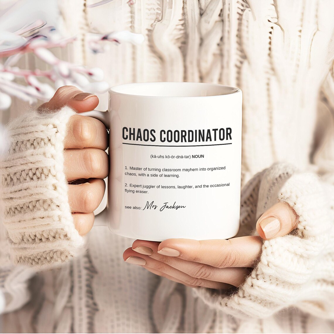 Personalized Chaos Coordinator Teacher Mug Gift, Teacher Appreciation ...