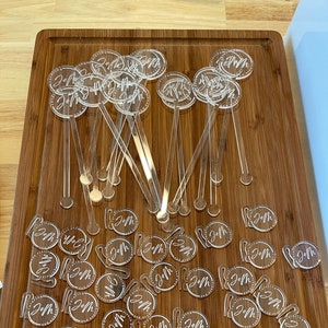 Personalized Logo Cocktail Stirrers & Drink Tags for Events, Custom ...