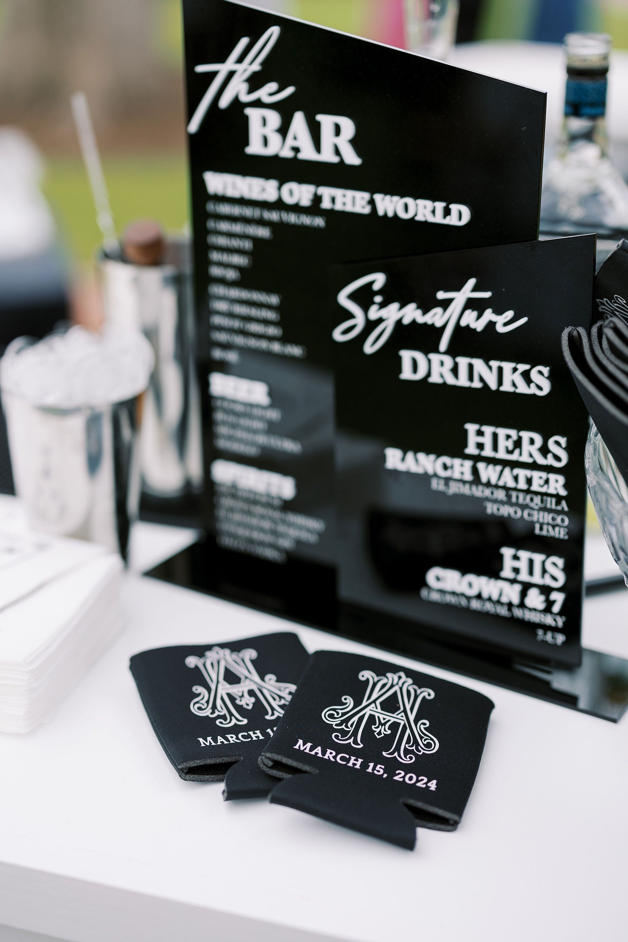 Custom Acrylic Wedding Bar Sign - Signature Drink Sign - Wedding Bar ...