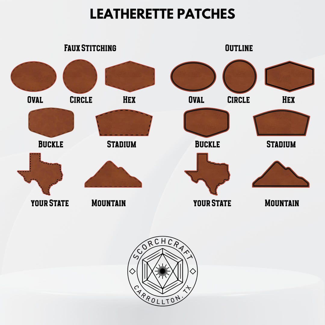 Blank Premium Leatherette Patches - Blank Patches Only - Hat Patch ...