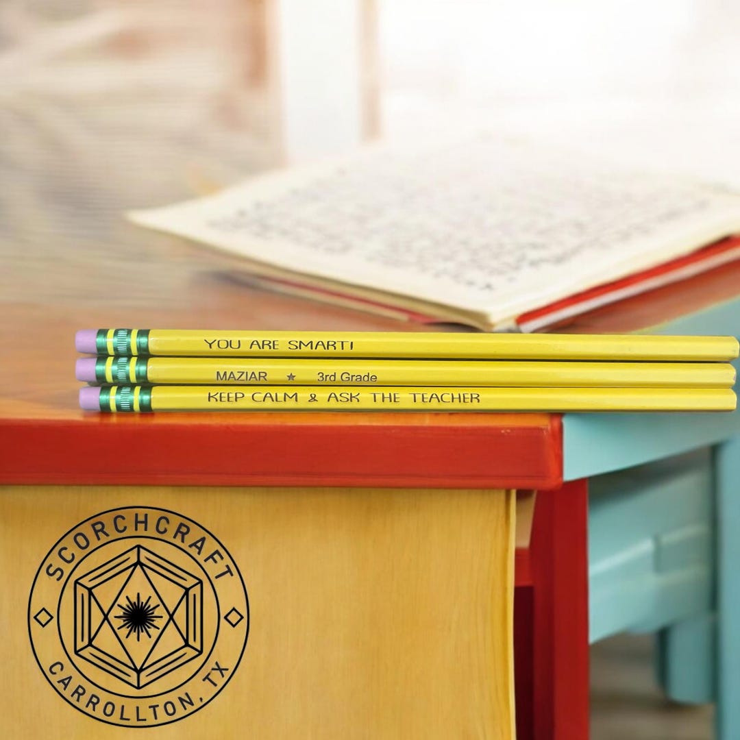 Personalized| Engraved Pencils | Back to School | 4 Pack My First ...