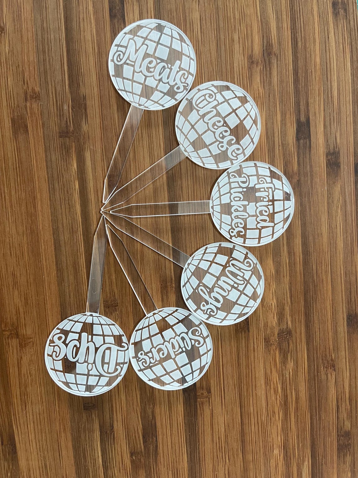 Disco Food Markers Charcuterie Label Food Board Tags & Markers Meat ...