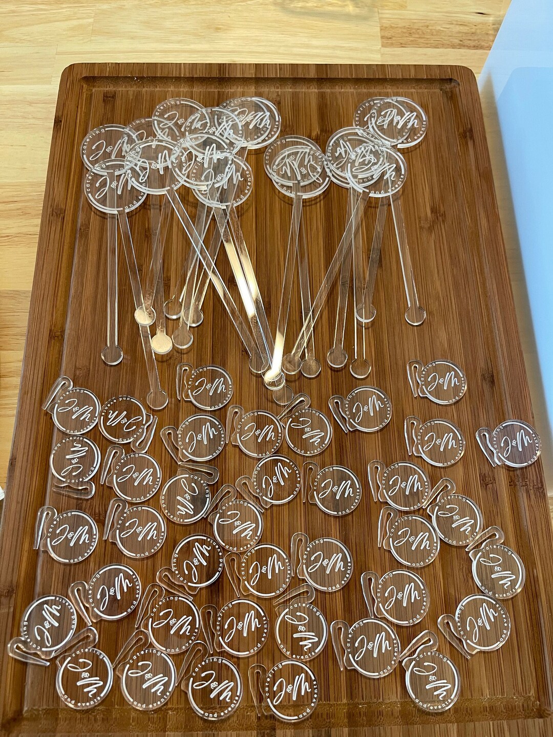 Personalized Logo Cocktail Stirrers & Drink Tags for Events, Custom ...