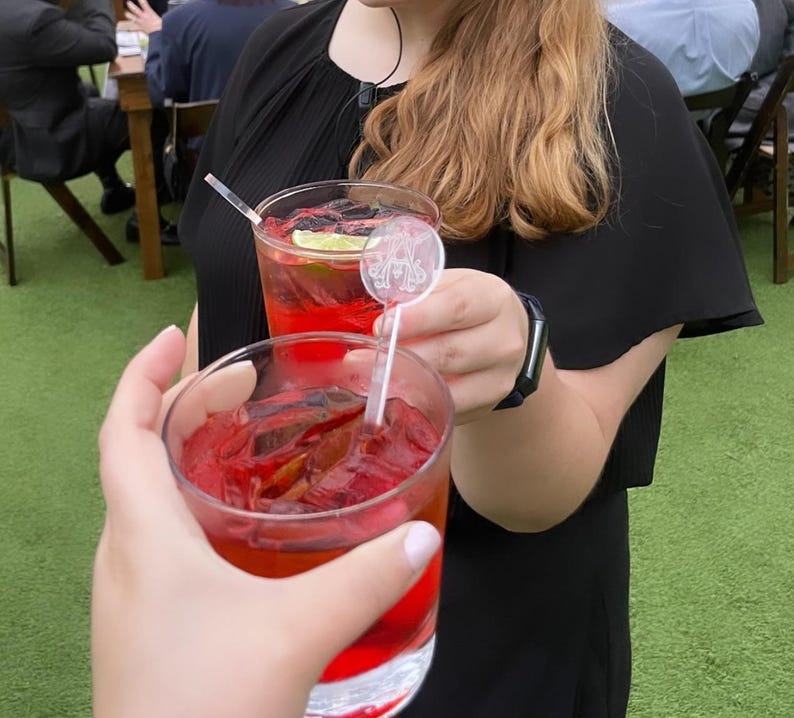 Personalized Logo Cocktail Stirrers & Drink Tags for Events, Custom ...