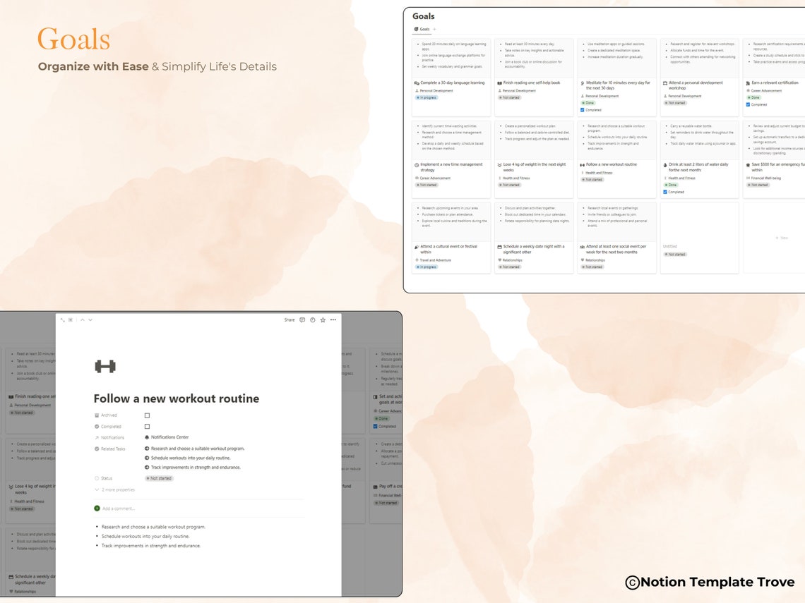 Notion Vision Board, 2024 Vision Board, Goal Setting Planner, Vision ...