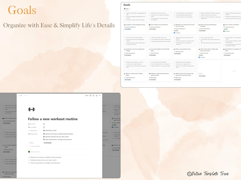 Notion Vision Board, 2025 Vision Board, Goal Setting Planner, Vision ...