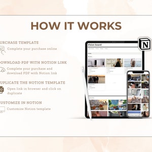 Notion Vision Board, 2024 Vision Board, Goal Setting Planner, Vision ...