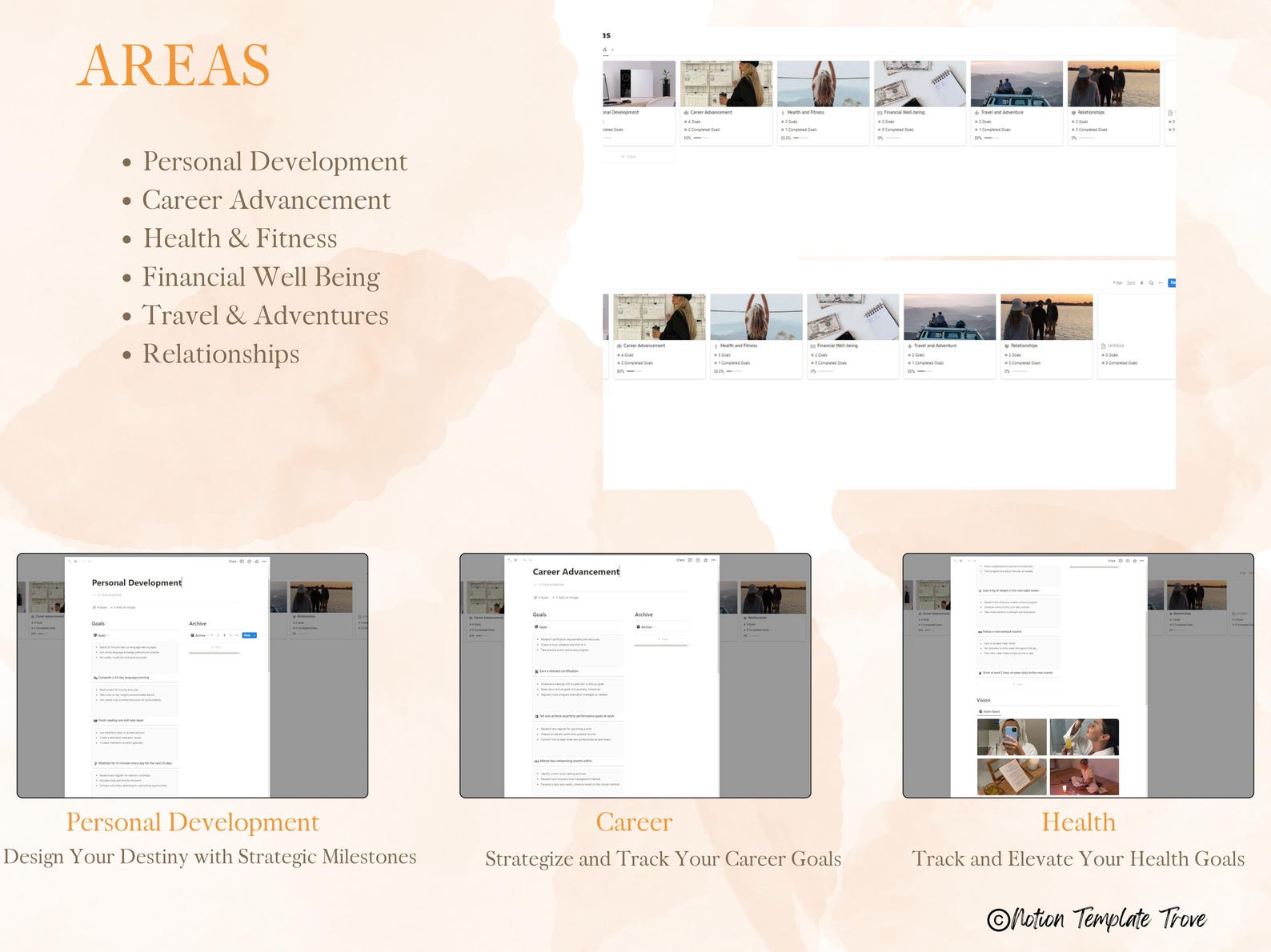 Notion Vision Board, 2025 Vision Board, Goal Setting Planner, Vision ...