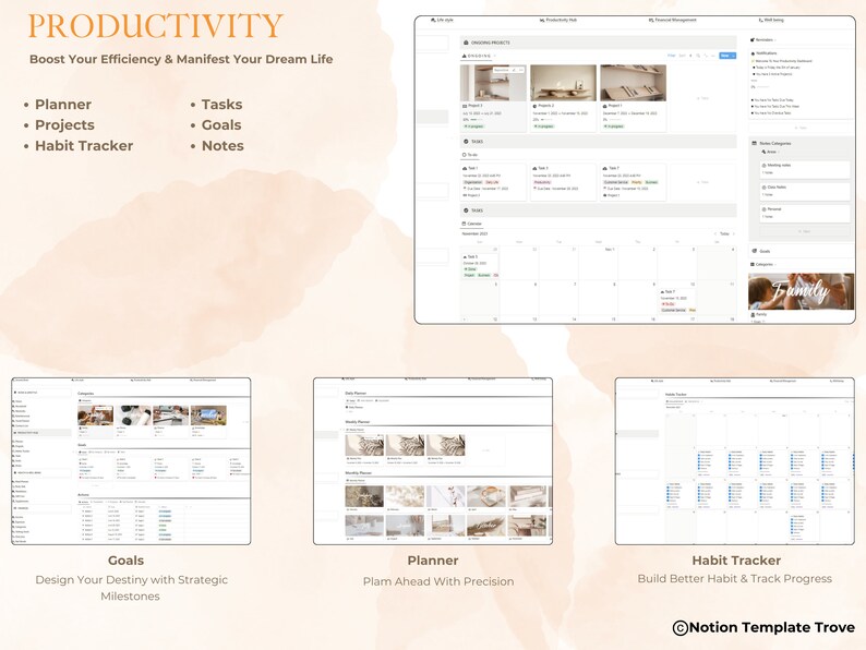 Ultimate Second Brain Notion Template, Notion Second Brain, Notion ...