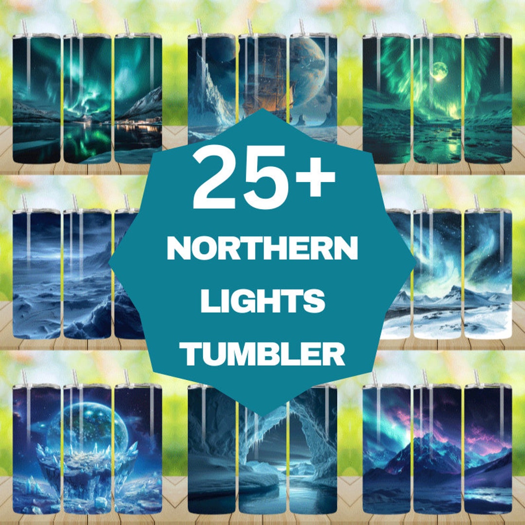 25 3D Northern Lights Tumbler Png, Northern Sky Skinny Tumbler ...
