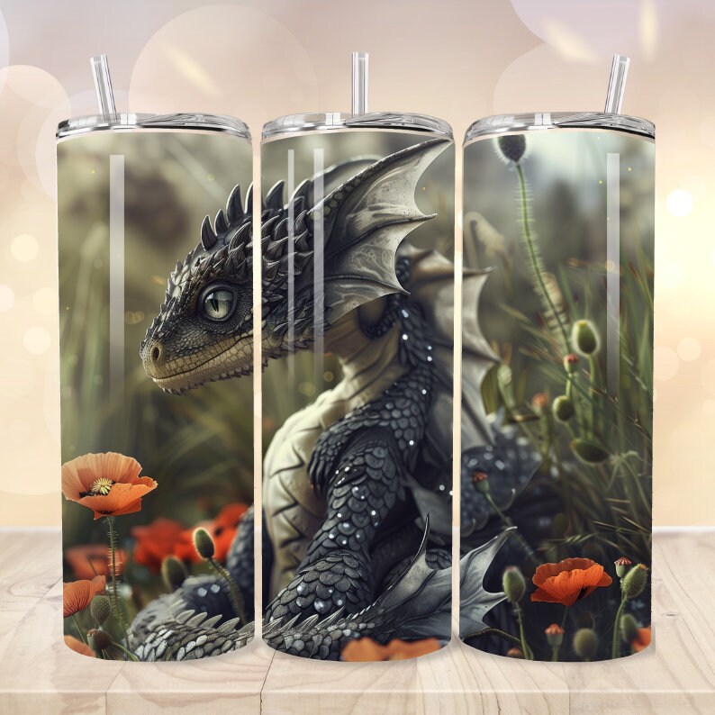 25 Dragon Sublimation Designs, Dragon Tumbler Wraps Bundle, 20oz ...