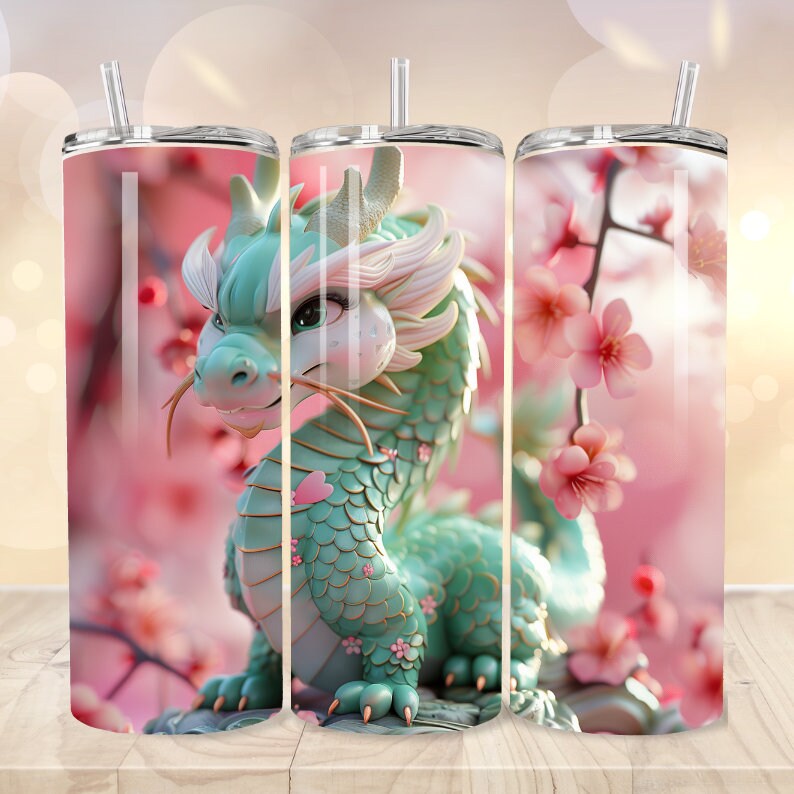 25 Dragon Sublimation Designs, Dragon Tumbler Wraps Bundle, 20oz ...