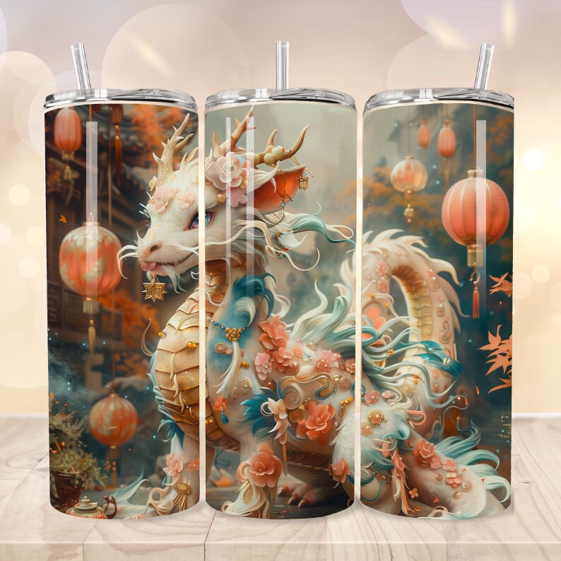 25 Dragon Sublimation Designs, Dragon Tumbler Wraps Bundle, 20oz ...