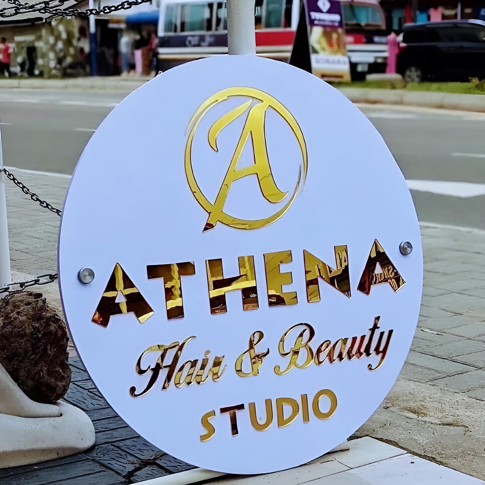 Custom Business Logo Sign, Small Business Signs, Round Acrylic Signs ...