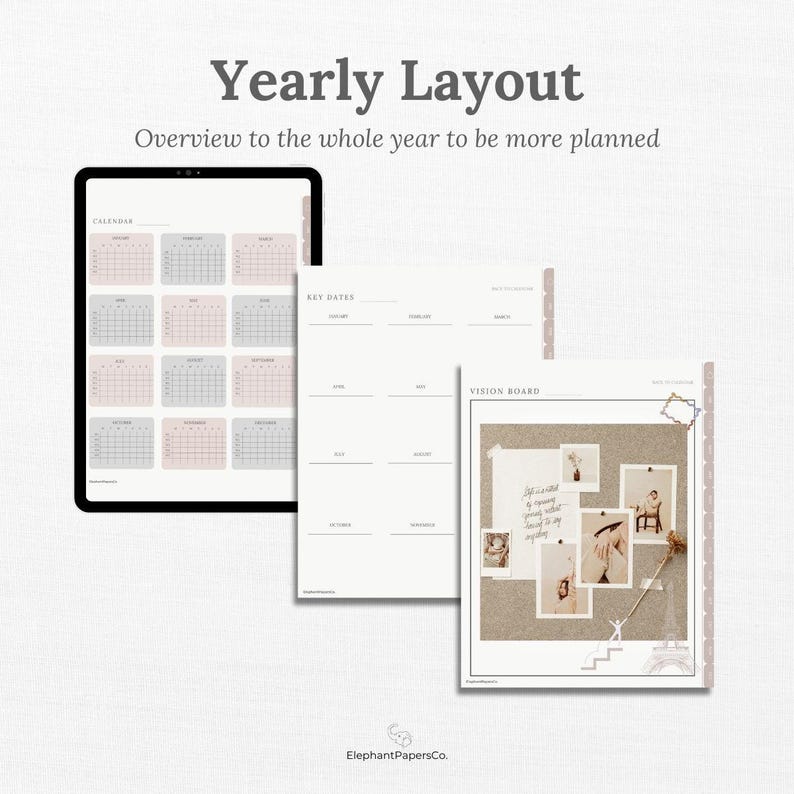 Undated Digital Planner, Ipad&android Planner, Goodnotes, Notability ...