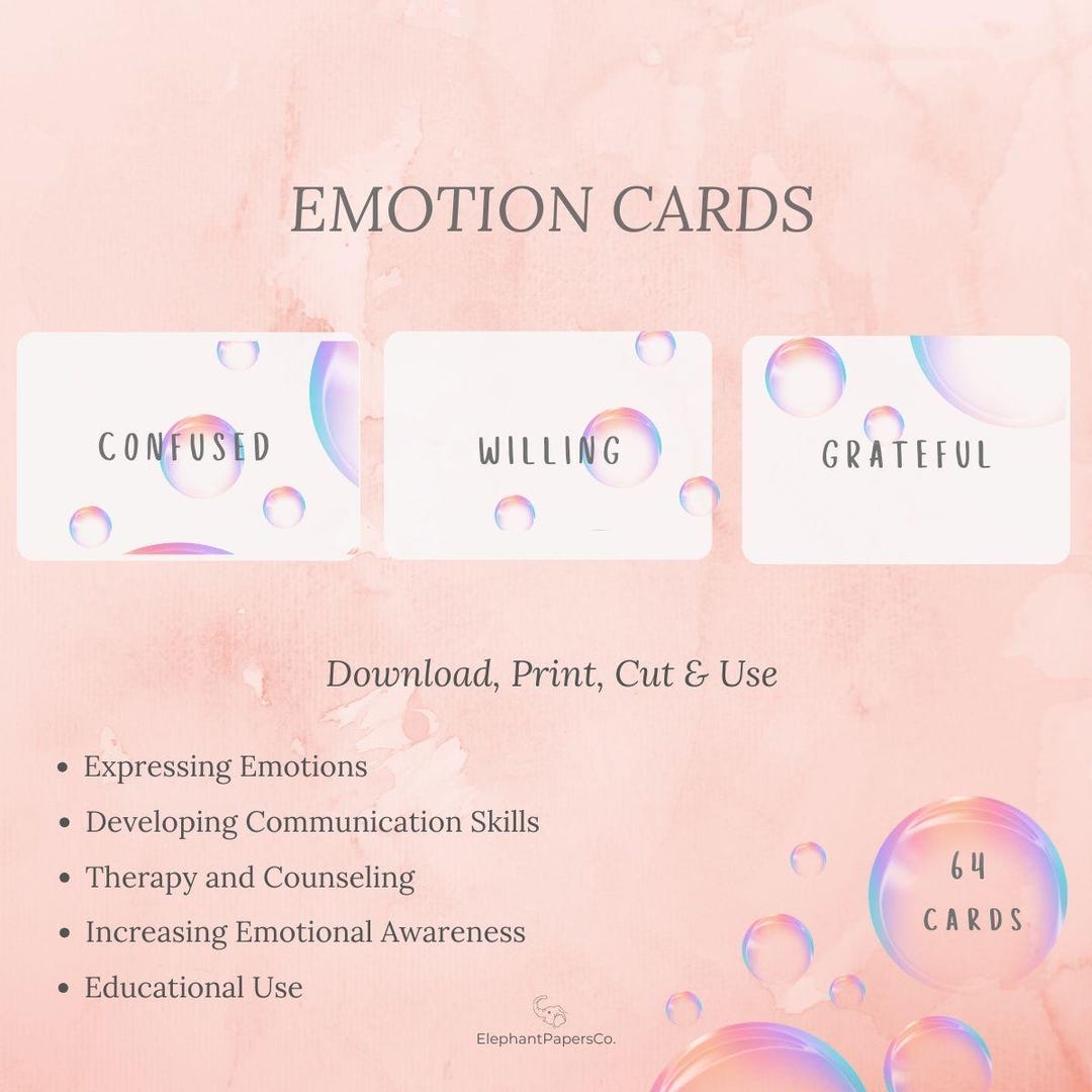 Printable Emotion Cards, Feelings Flash Cards, Emotion Regulation ...