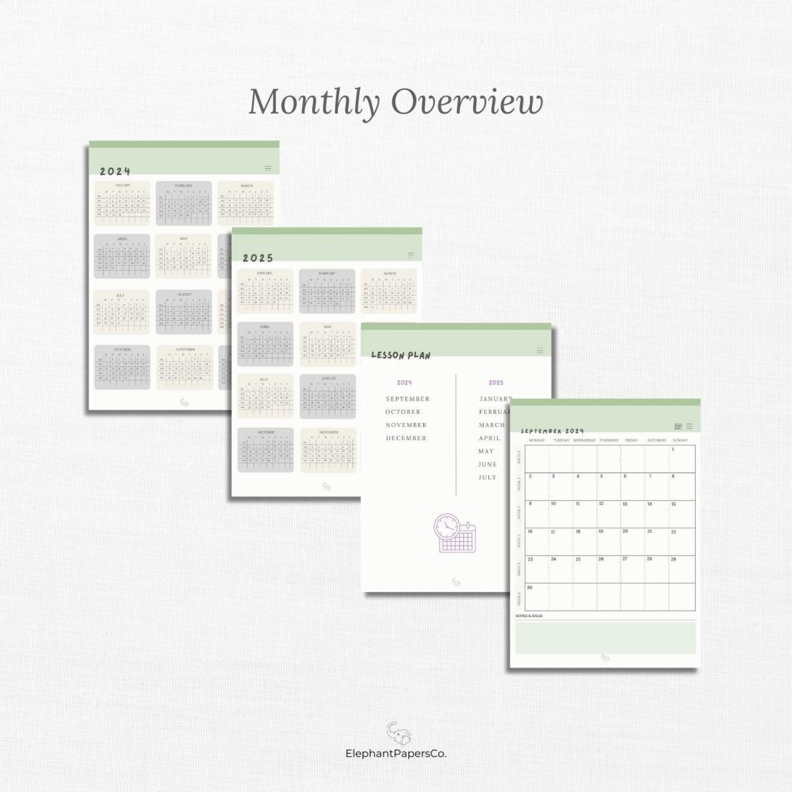 Teacher Planner 2024-2025, Digital Academic Planner, Printable Back to ...