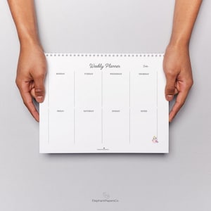 Weekly Planner Printable Minimalist, Weekly Planner PDF, Vertical and ...