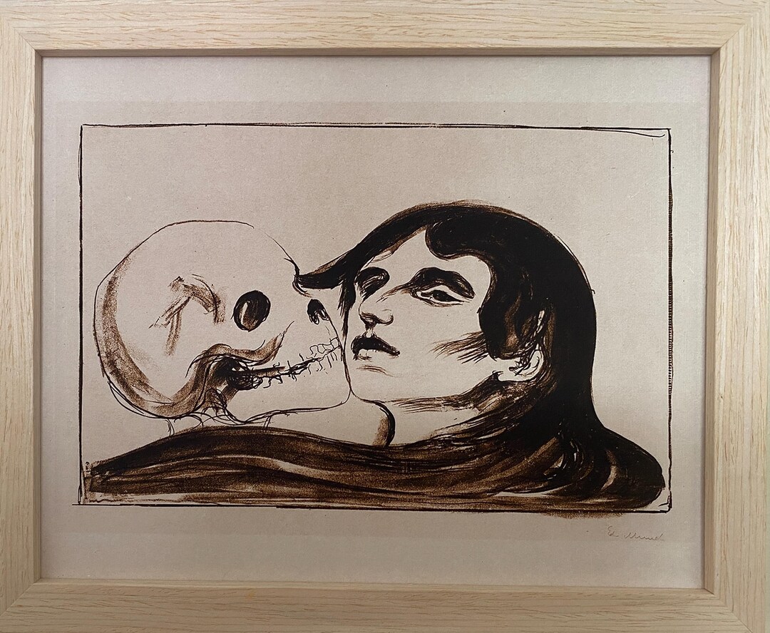 Edvard Munch 8x10 Archival Print “model and Skull” 9x11 Framed Size - Etsy
