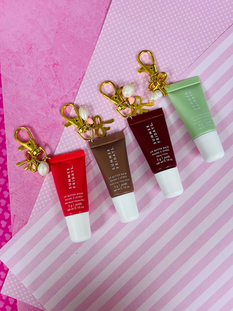 Lip Gloss Keychain/charm Lip Balm/summer Fridays Lip Balm/bag Charm ...