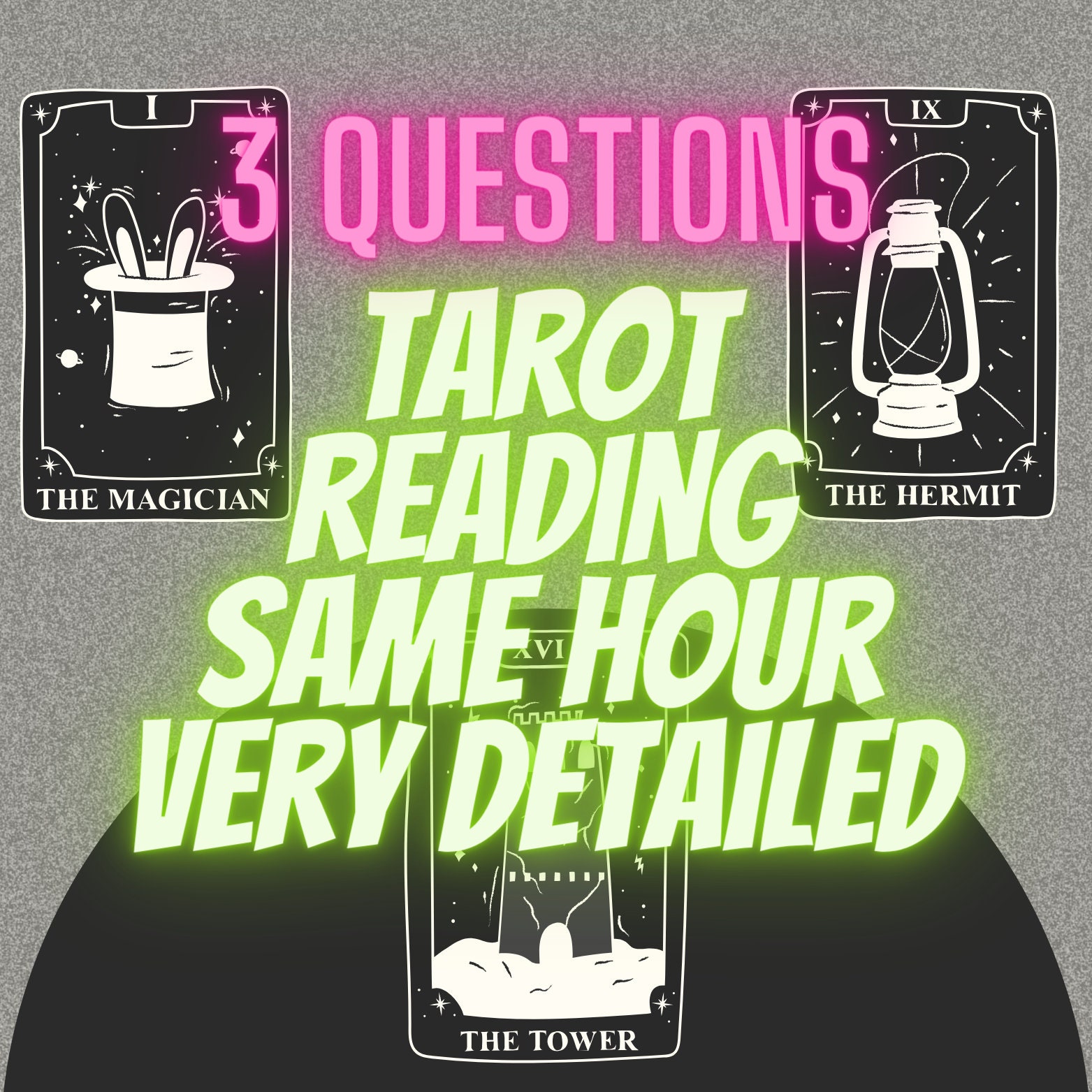Same Hour 3 Questions Tarot Reading Etsy