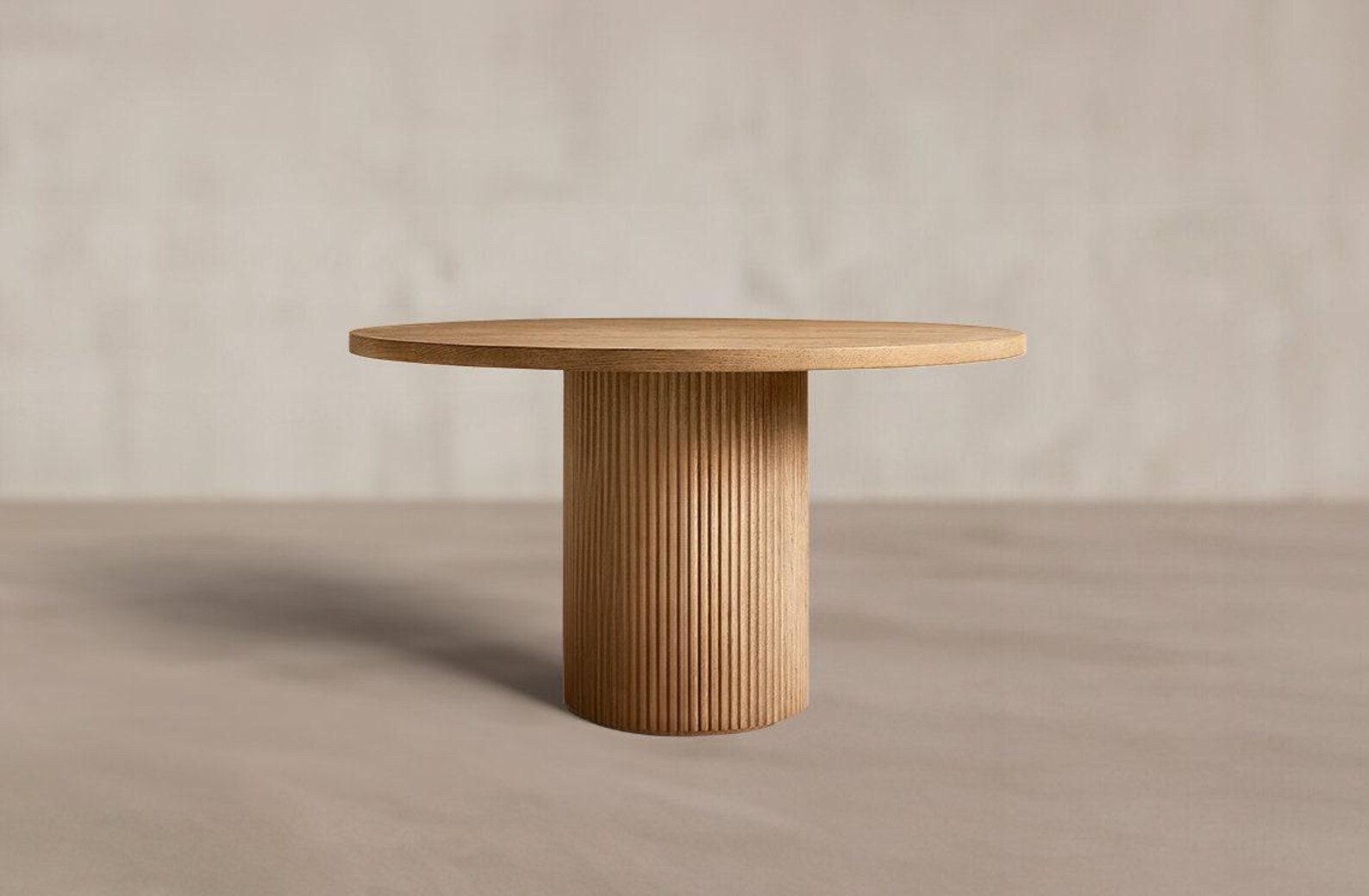 Custom Solid Oak Byron Dining Table Handmade Round Wooden Pedestal ...