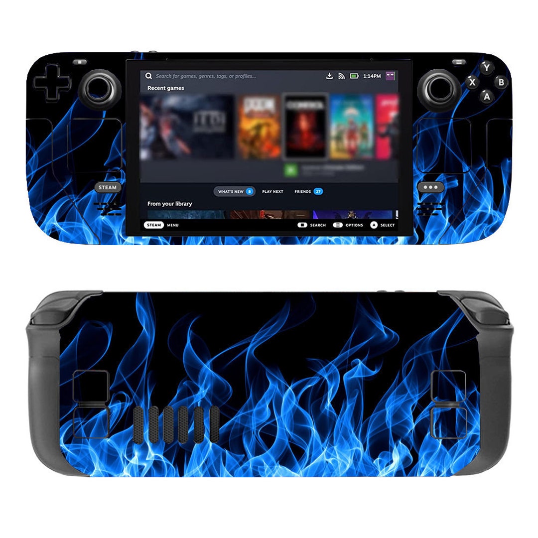 Blue Flame Pattern Steam Deck Skin Protective LCD Decal Wrap - Etsy
