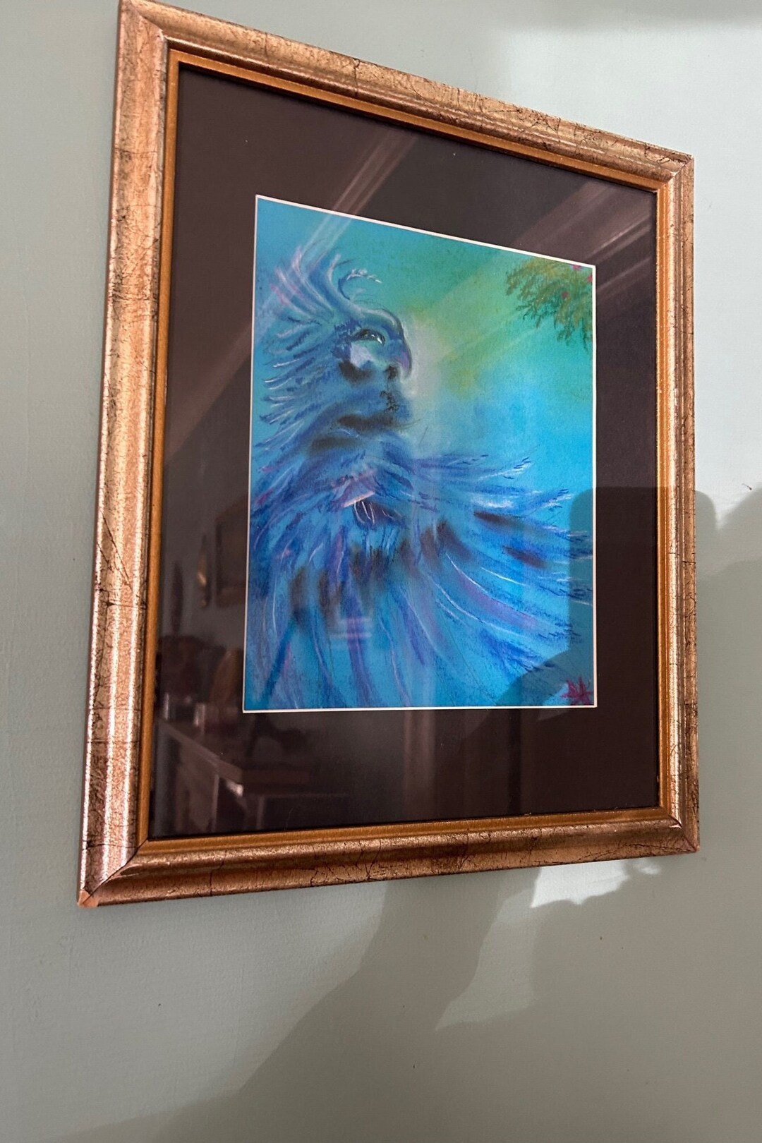 Little Blue Parrot, Pastels on Pastel Paper Original Painting - Etsy
