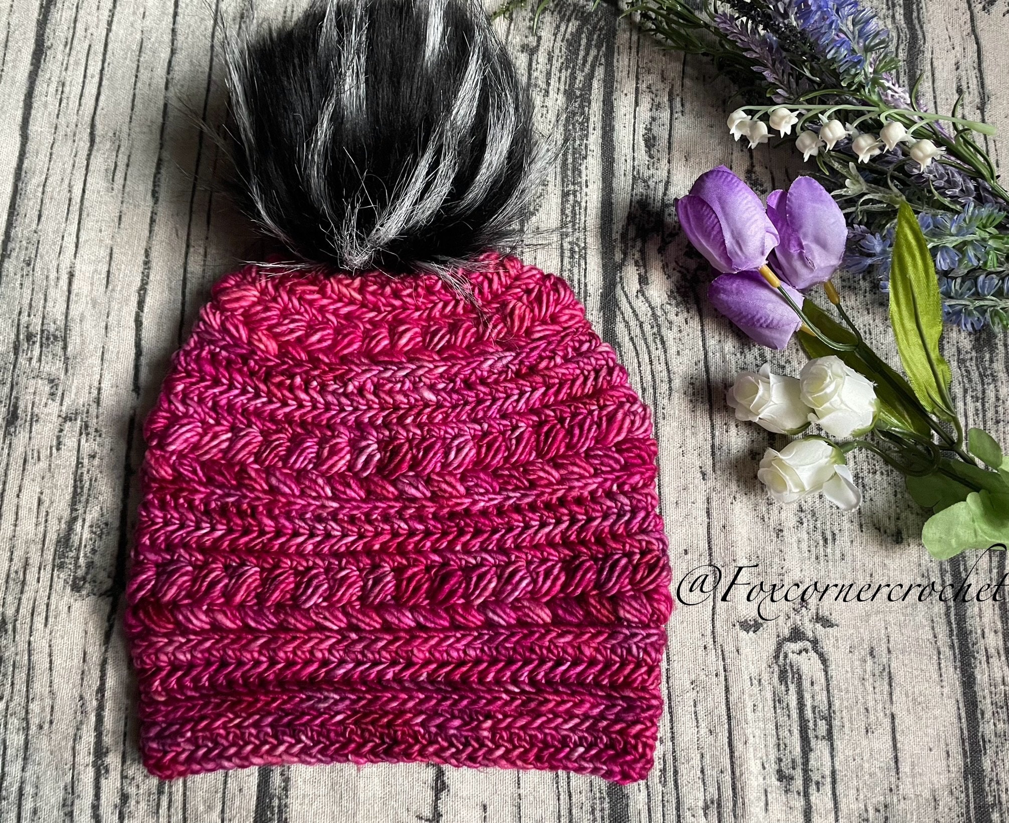 Luxury Handmade Crochet Merino Wool Valkyrie Braided Beanie Malabrigo ...