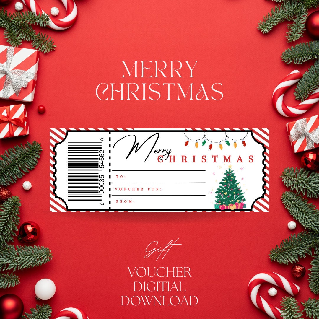 2 X Christmas 2023 Voucher, Santa Voucher, Santa Certificates, Merry ...