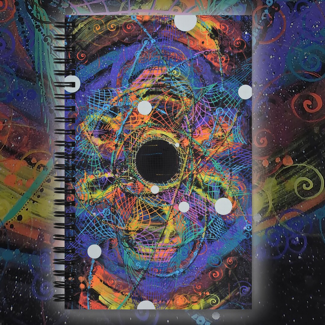 Particle Physics Art Painting Dotted Spiral Notebook - Etsy