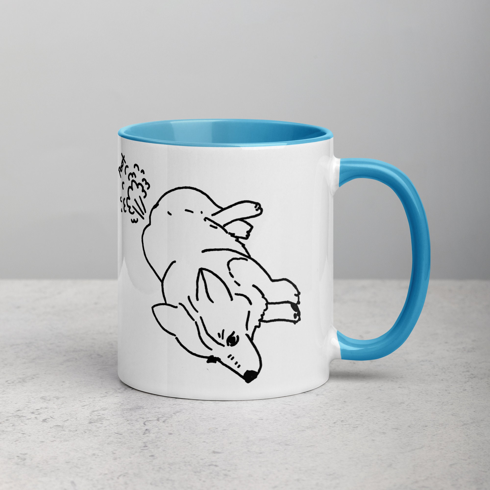 Poot Funny Farting Corgi Butt Drawing Mug - Etsy