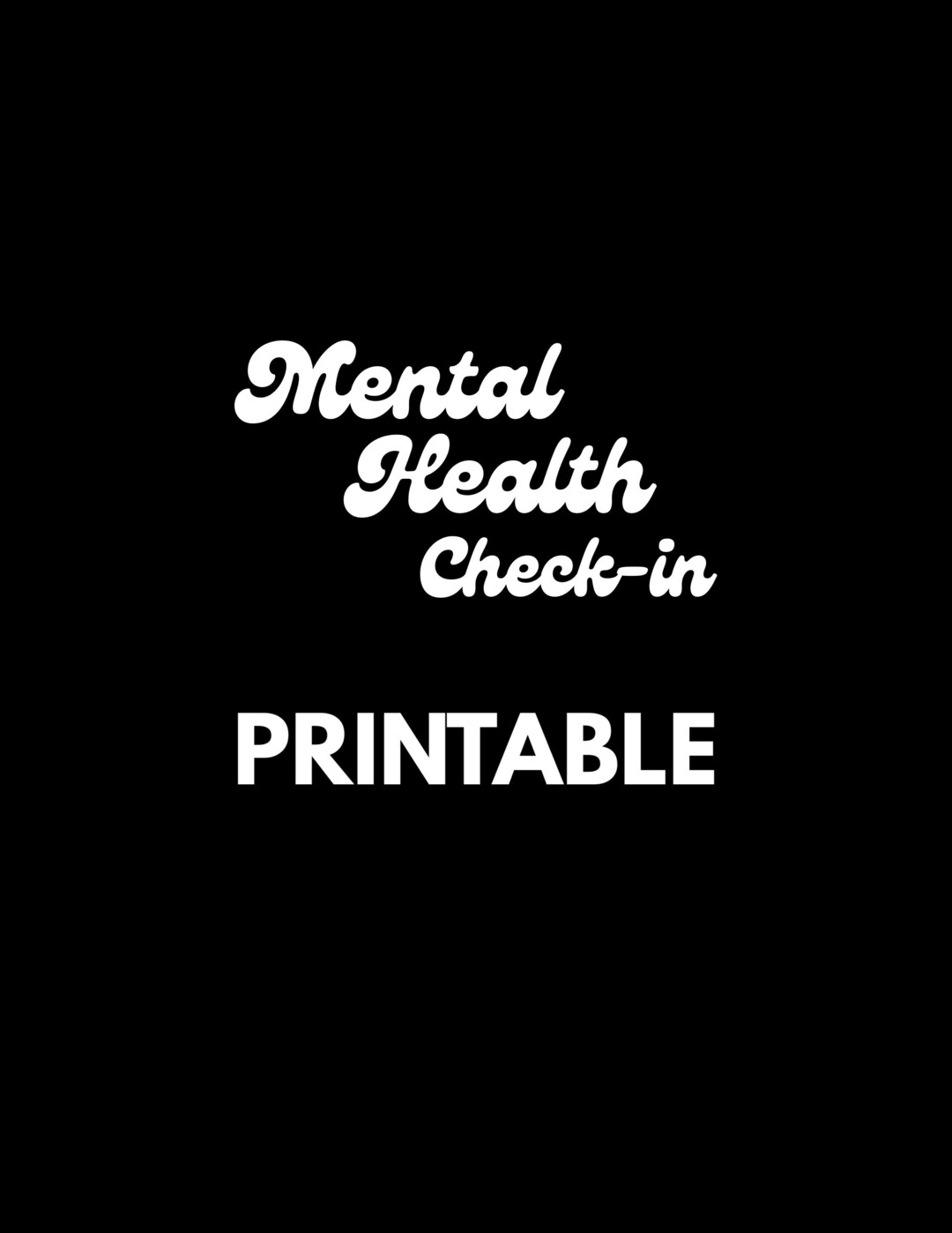 Mental Health Check-in/planner Template/digital Download/printable - Etsy