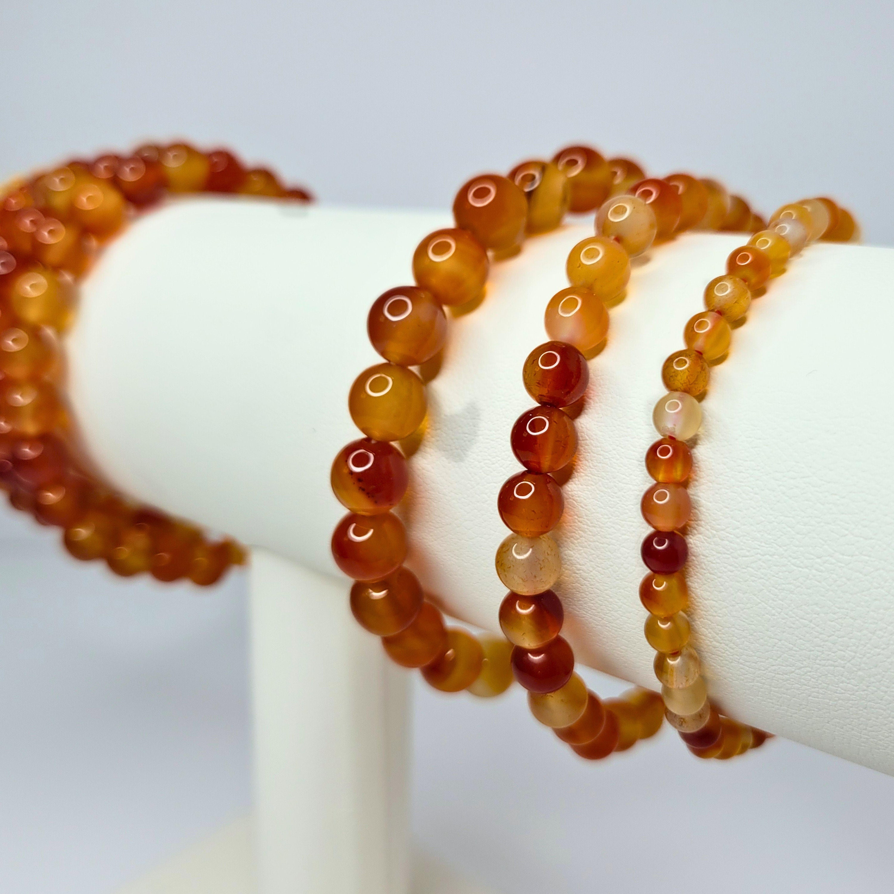 Red Agate Bracelet Beaded Bracelet Crystal Bracelet - Etsy UK