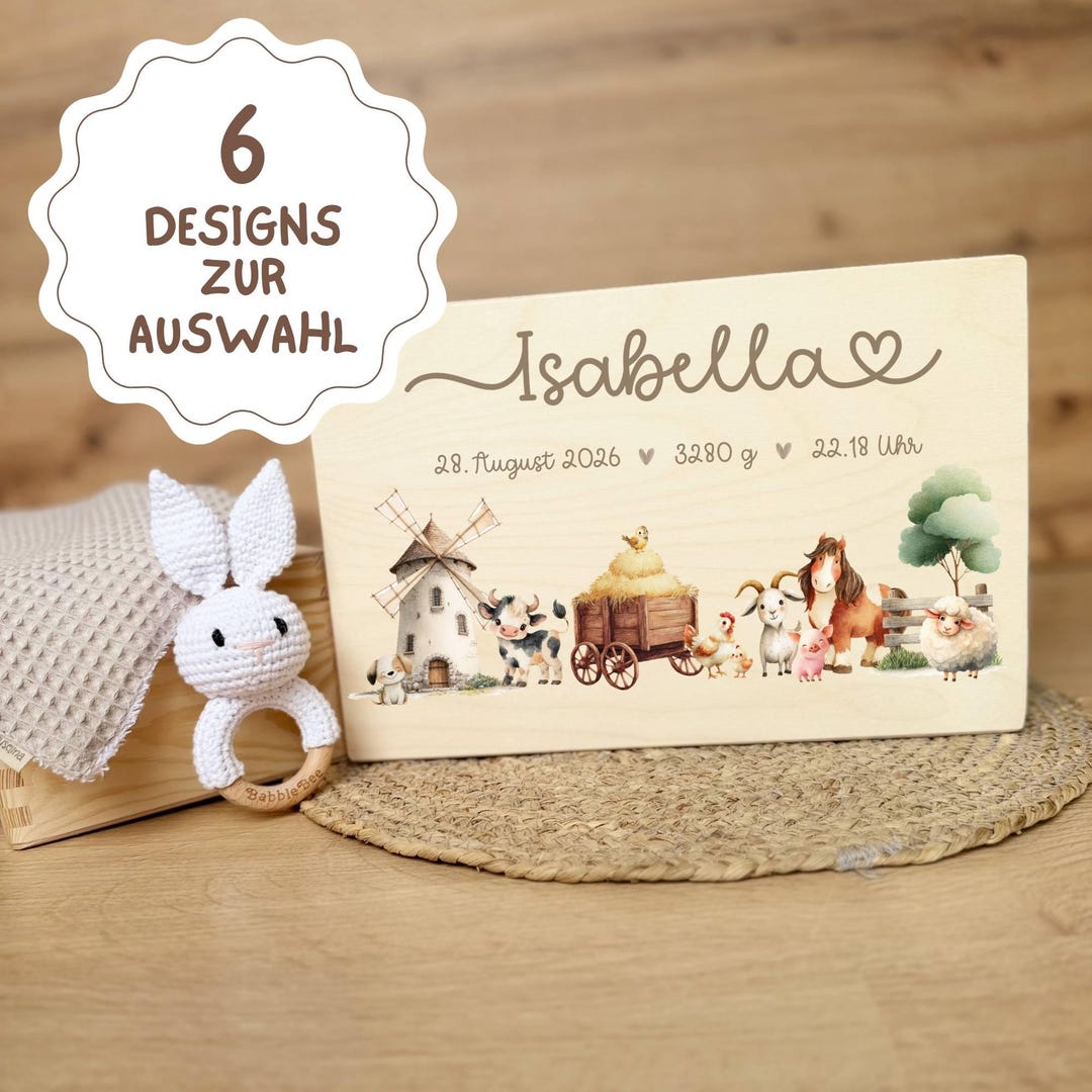 Personalized Wooden Baby Keepsake Box, Baby Memory Box With Name and ...