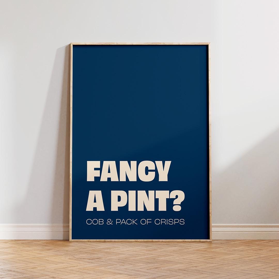Midlands Fancy A Pint Art Print, Midlands Posters, Birmingham Posters ...