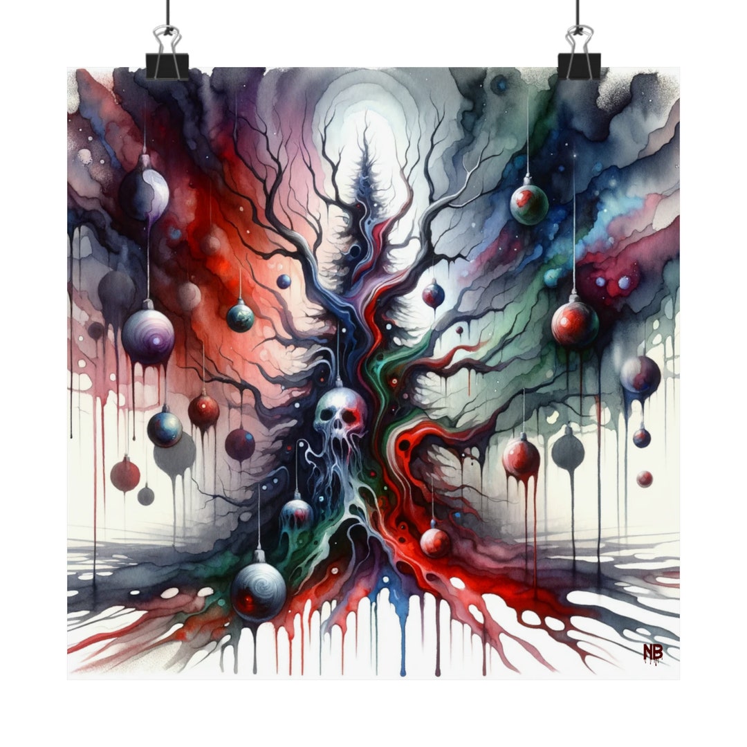 Twisted Christmas Tree 001 Matte Poster Print Limited Edition by ...