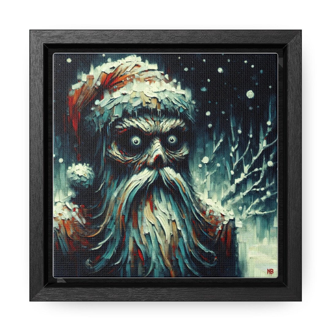 Santa Claus Portrait 001 Framed Canvas Print Limited Edition by ...